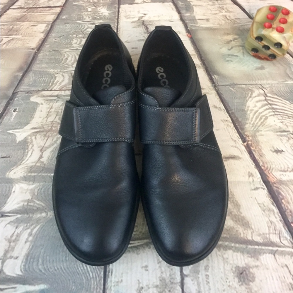 Ecco Black Pebble Leather Loafer Dress Shoes - Gem